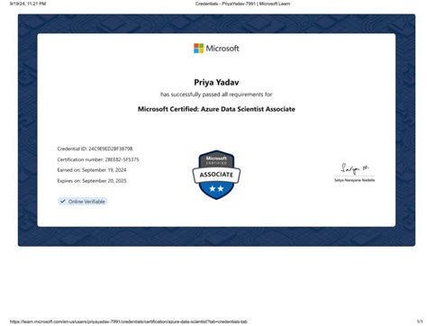 Priya Yadav On Linkedin Datascience Microsoftcertified
