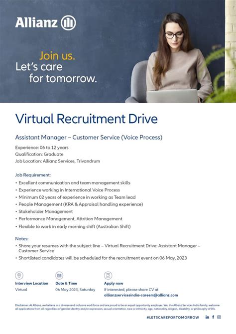 Poonam Vaishnava On Linkedin Wearehiring Trivandrumjobs Allianz