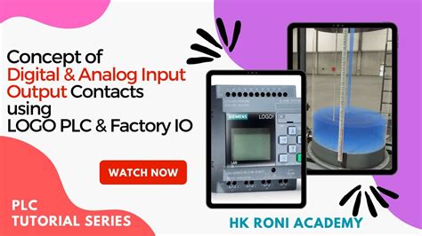 Concept Of Digital And Analog Input Output Contacts Using Logo Plc And Factory Io Youtube