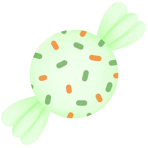 A Green Candy With Orange And Green Dots 36512212 Png
