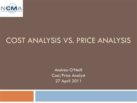 Cost Analysis Vs Price Analysis Government Contracting