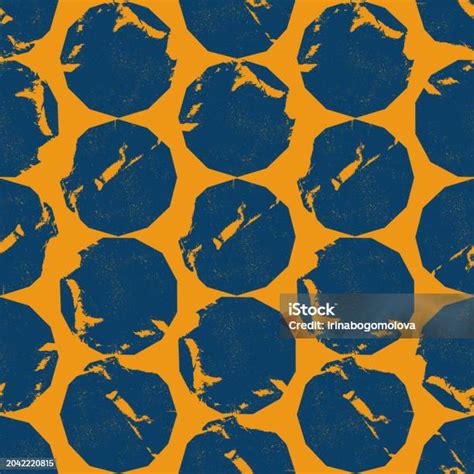 질감이 있는 원이 있는 이음매 없는 패턴입니다 벡터 모양 배경 일러스트 디자인 0명에 대한 스톡 벡터 아트 및 기타 이미지 0명 가리기 그래픽 프린트 Istock