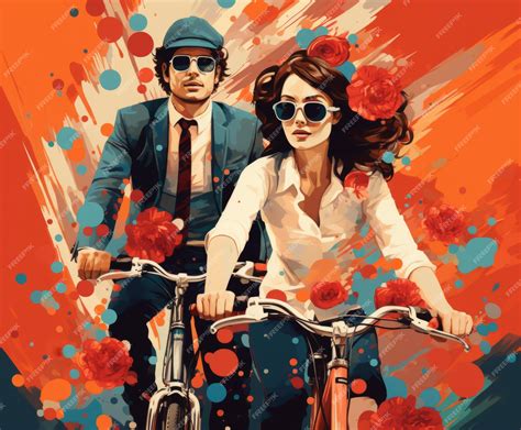 Premium Ai Image An Illustration Of People Riding Bikes In The Style Of Giorgio Barbarelli Da