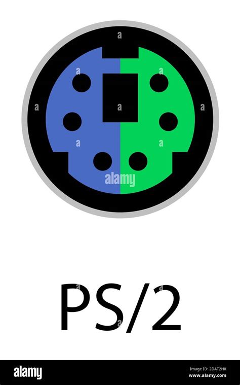 old mouse keyboard ps2 connector keyboard stock vector royalty free