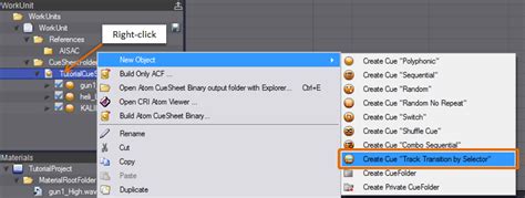 Cri Adx Tools Manual Creating A Cue Of Type Track Transition By Selector