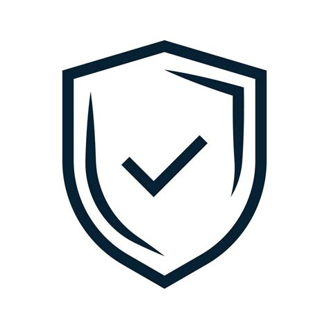Shield Crest Vector Icon Shield Check Mark Sign Approved Protection