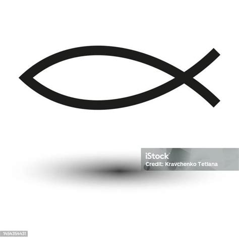 물고기 기호입니다 십자가 기호입니다 벡터 그림입니다 기독교에 대한 스톡 벡터 아트 및 기타 이미지 기독교 물고기 상징 Istock