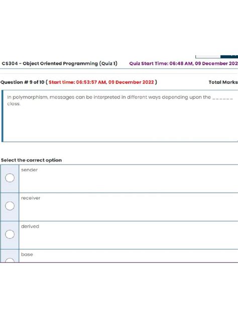 Cs304 Quiz 1 Lecture 1 10 Monkey 1 Pdf
