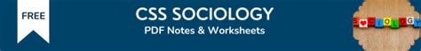 CSS Sociology Notes Mega Lecture CSS Sociology Notes Mega Lecture