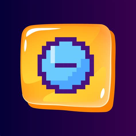 minus glossy ui button with pixelated color icon mathematics