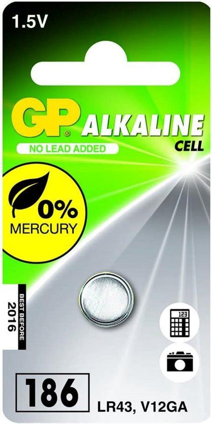 Alkaline Knoopcel Batterij 15v Lr43 V12ga L1142 Voor Elektronica Bol