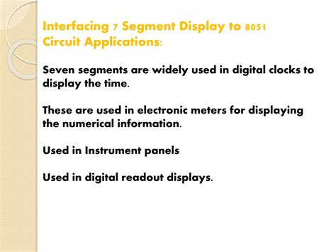 Ppt On Interfacing Led And 7 Segment With 8951 Ppt
