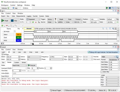 Digital Discovery To Collect 16 Bit Spi Data Multiple Slaves With