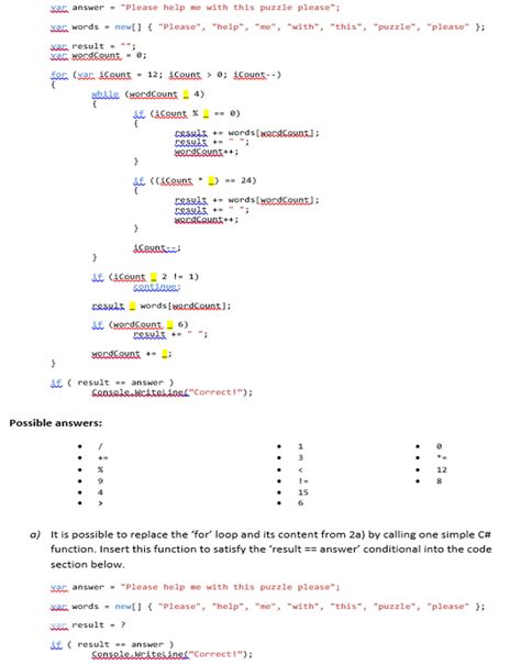 Function C Puzzle Within A Puzzle Cant Figure It Out Stack Overflow