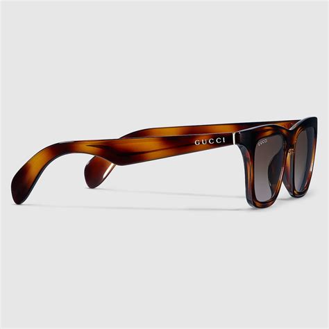 Rectangular Frame Sunglasses In Light Brown Gucci® Ca