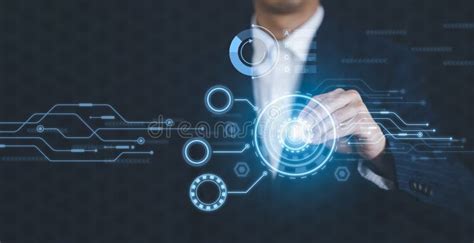 Innovation With Graphical User Interface Concept Businessman Pointing