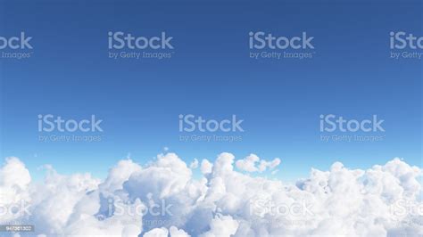 Langit Biru Dengan Awan Render 3d Foto Stok Unduh Gambar Sekarang Kemurnian Kesederhanaan
