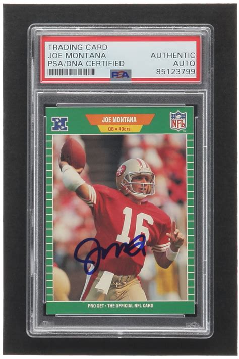 Joe Montana Signed 1989 Pro Set 381 Psa Pristine Auction