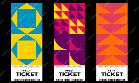 Premium Vector Festival Tickets Design Layout Templates Collection