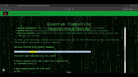 Quantum Computing Operations Guide: Setting Up & Programming with ...