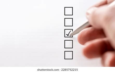 Woman Adding Tick Mark Check Box Stock Photo 2285752215 Shutterstock