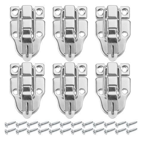 Uxcell Pack Duck Billed Toggle Hasp Latch With Padlock Hole Metal Box Toggle Latch Chest Latch