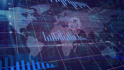 Animation Of Financial Graphs And Data Over World Map Stock Footage Video Of People Payment