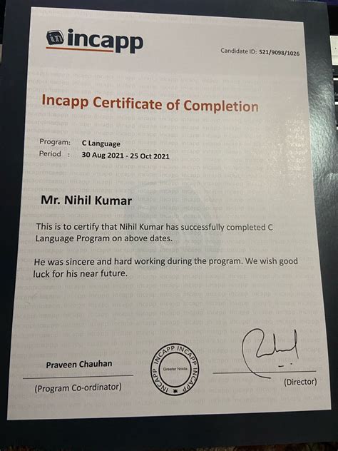 nihil kumar on linkedin incapp c language learning