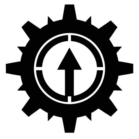 Black Cogwheel With Upward Arrow And Circular 60626854 Vector Art At Vecteezy