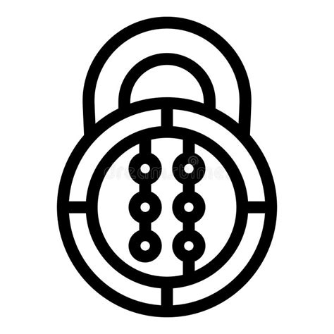 Round Padlock Icon Representing Security And Protection Concept Stock Vector Illustration Of