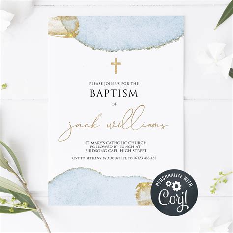 Catholic Baptism Invitations
