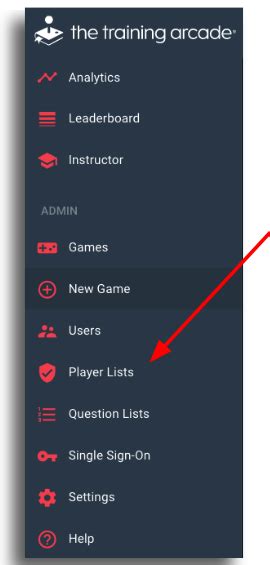 How Do I Create A Player List The Training Arcade