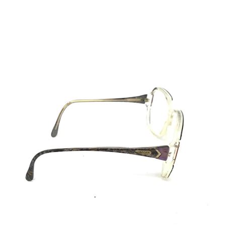 Vintage Jaeger Eyeglasses Glasses Frame Clear Brown O Gem