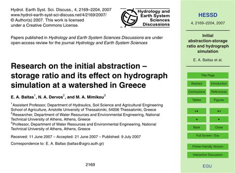 Pdf Research On The Initial Abstraction Storage Ratio And Its