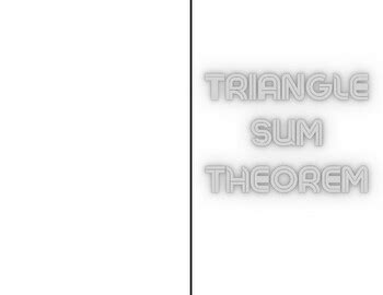 Triangle Angle Sum Theorem Foldable By Melissa Britten TPT