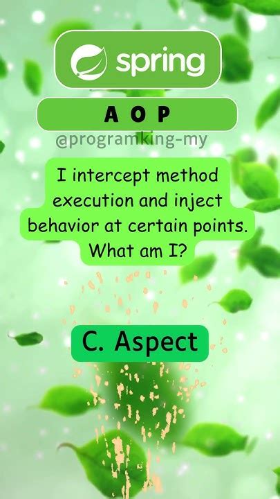 Spring Aop Mastery 117 Quiz Springsecurity Springboot Springdata Java Youtube