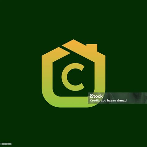 홈 초기 편지 C 아이콘 디자인 알파벳 C에 대한 스톡 벡터 아트 및 기타 이미지 알파벳 C 로고 주거 건물 Istock