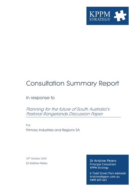 Pdf Consultation Summary Report · 2020 05 01 · Consultation Summary Report Page 2 Key Themes
