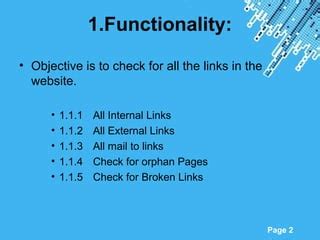TESTING Checklist PPT
