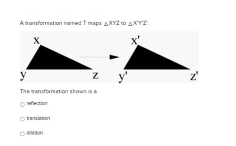Solved A Transformation Named T Maps X Y Z To X Y Z The Transformation Shown Is A