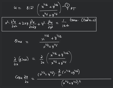 If Mathrm U Sin 1 Leftfrac X 1 4 Y 1 4 X 1 6 Y 1