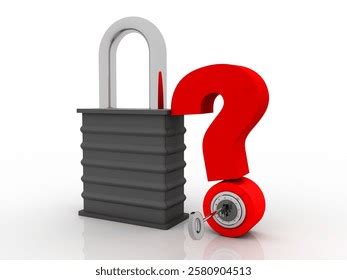 2469 Question mark lock 免版税图片库存照片和图像 Shutterstock