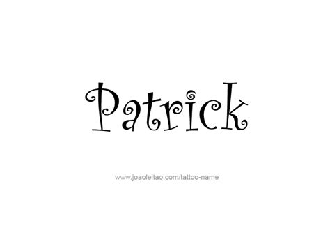 Patrick Name Tattoo Designs