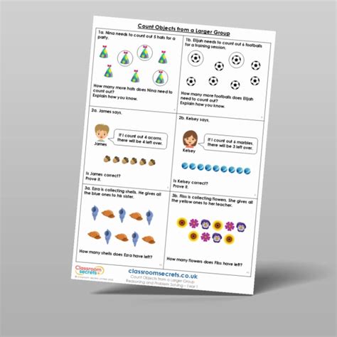 Year 1 Count Objects From A Larger Group Reasoning And Problem Solving