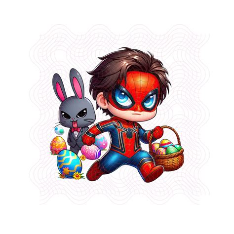 Easter Spider Hero Png Download Sumblimation Dtf Design Digital Download Etsy