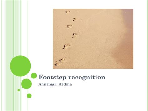 Footstep Recognition Ppt Technology And Computing