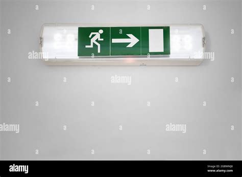 Emergency Evacuation Exit Sign Fire Escape Guide Stock Photo Alamy