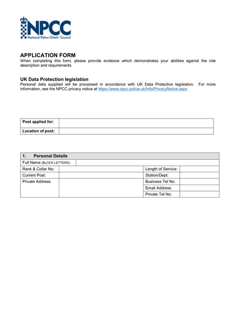 United Kingdom Executive Assistant Secondment Application Form Fill