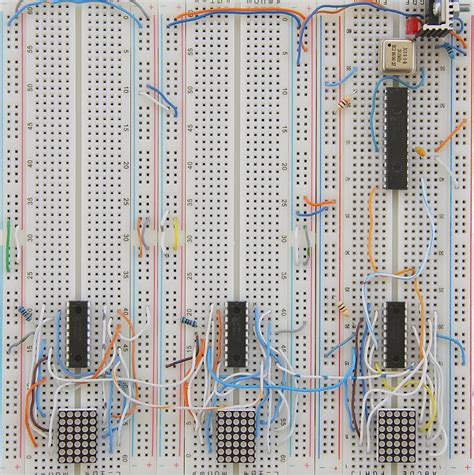 3 digit dot matrix display spi microcontroller based projects
