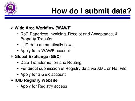 Ppt Iuid Registry Overview Powerpoint Presentation Free Download Id2590728